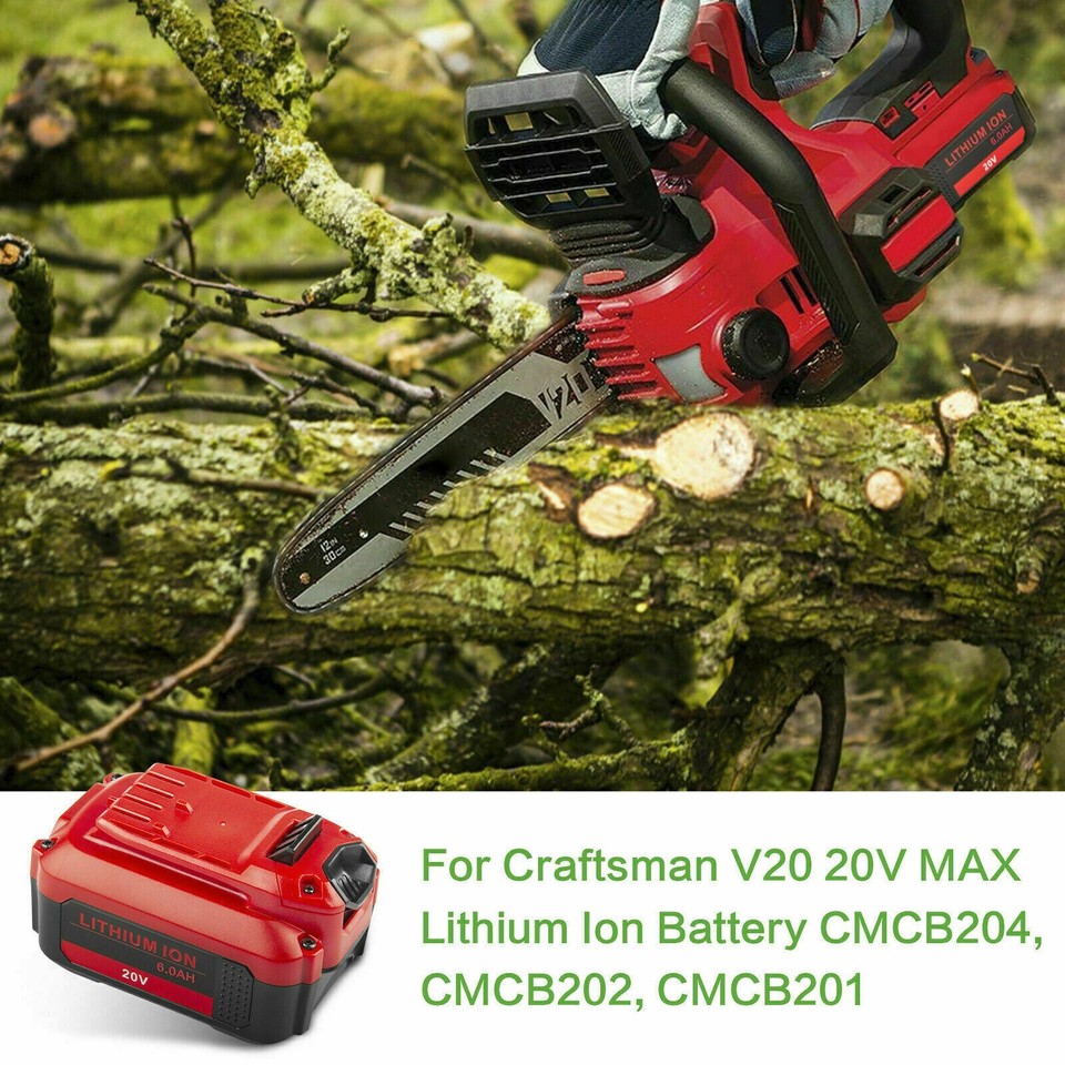 2PACK 20V 6.0AH For Craftsman 20 Volt MAX Li-ion Battery CMCB204 ...