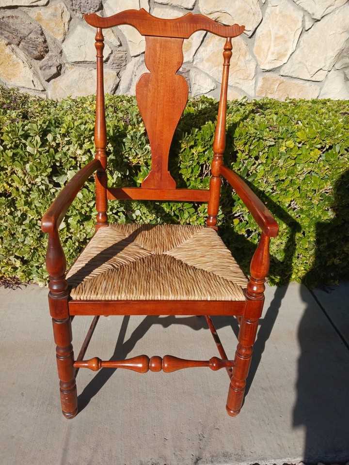 Antique Wood Fiddle Back Sitting Chair | eBay
