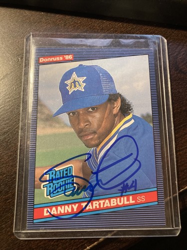 1986 Donruss Danny Tartabull ROOKIE #38 SIGNED/AUTO #4 Mariners | eBay