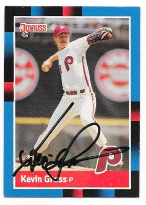 KEVIN GROSS 1988 DONRUSS AUTOGRAPHED SIGNED # 113 PHILLIES | eBay