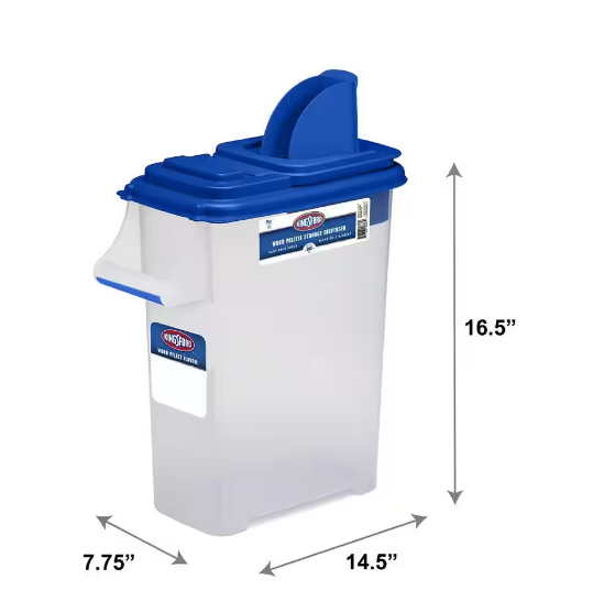 NEW Wood Pellet Dispenser Container 20Lbs EZ Pouring Handy Storage ...