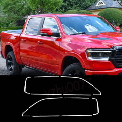 For 2019-2025 RAM 1500 TRX Stainless steel Chrome Car Window Strip ...