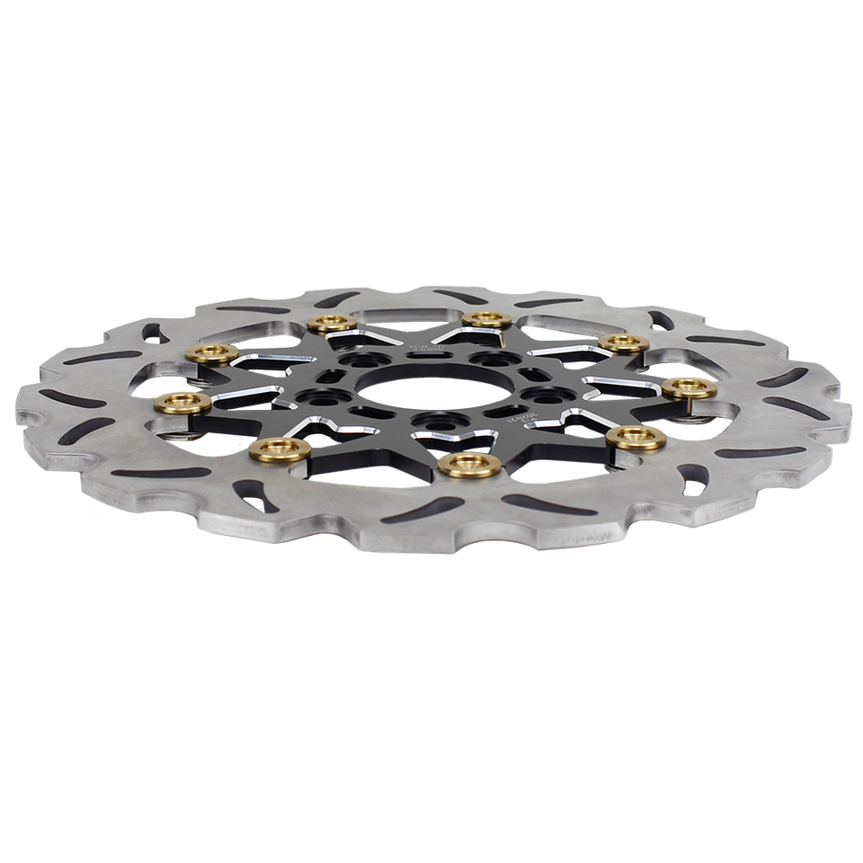 11.5" Black Gold Floating Rear Brake Rotor for Harley Softail XL Dyna ...