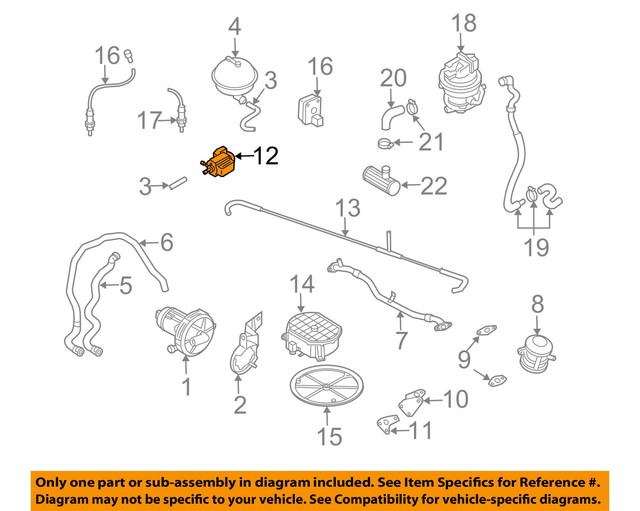 OEM Audi A8 04-09 EGR Vacuum EVAP Changeover Valve Solenoid 077906283C ...