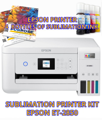 Epson et2988 Printer Sublimation Ink, White, Sublimation Printer Bundle ...