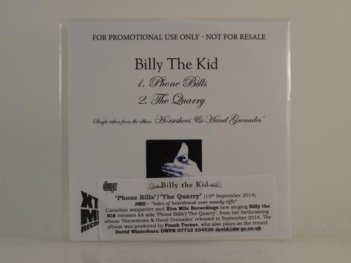 BILLY THE KID PHONE BILLS (H1) 2 Track Promo CD Single with White ...