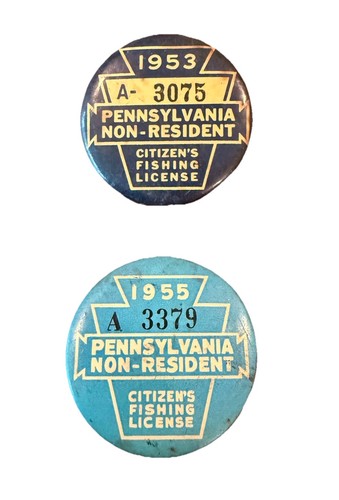 Pennsylvania Non Resident Fishing License 1953 and 1955 | eBay