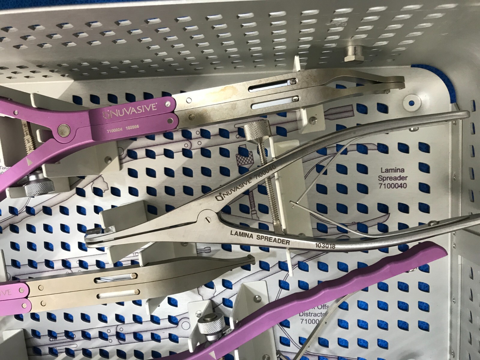 Nuvasive GENERAL Instruments Tray set 3 tear tray complete set spine ...