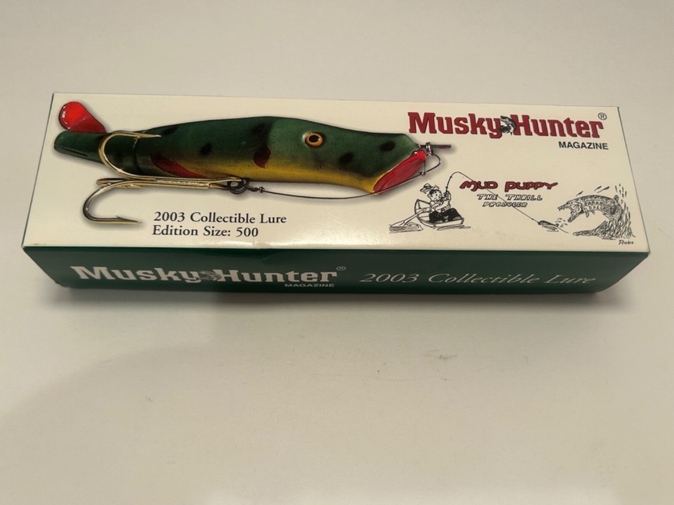 2003 Musky Hunter Collectible Lure Mud Puppy Topwater Musky Lure #351/ ...