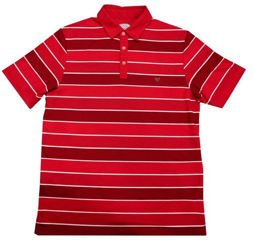 Callaway Red Golf Polo Shirt With White Stripes Medium | eBay