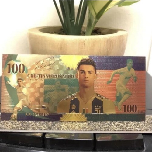 24k Gold Foil Plated Cristiano Ronaldo Banknote Soccer Collectible | eBay