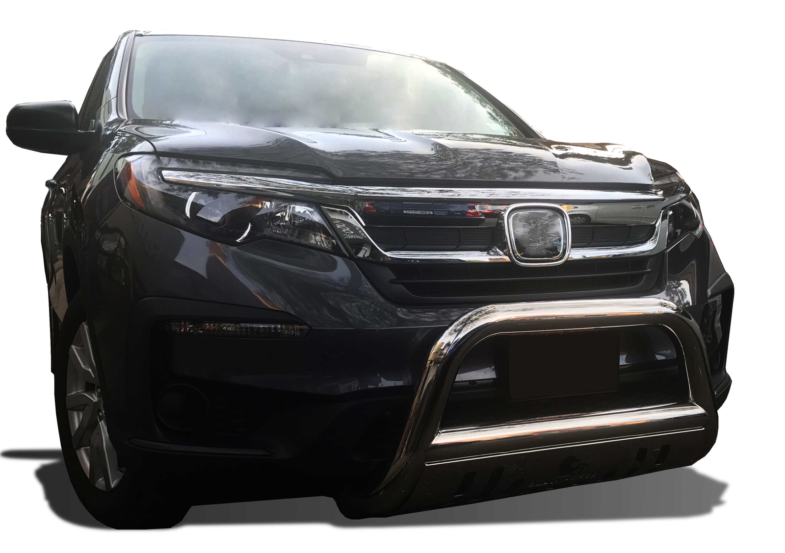 Black Horse Front Bull Bar Brush Bar w/Skid Stainless Fits 2016-2022 ...