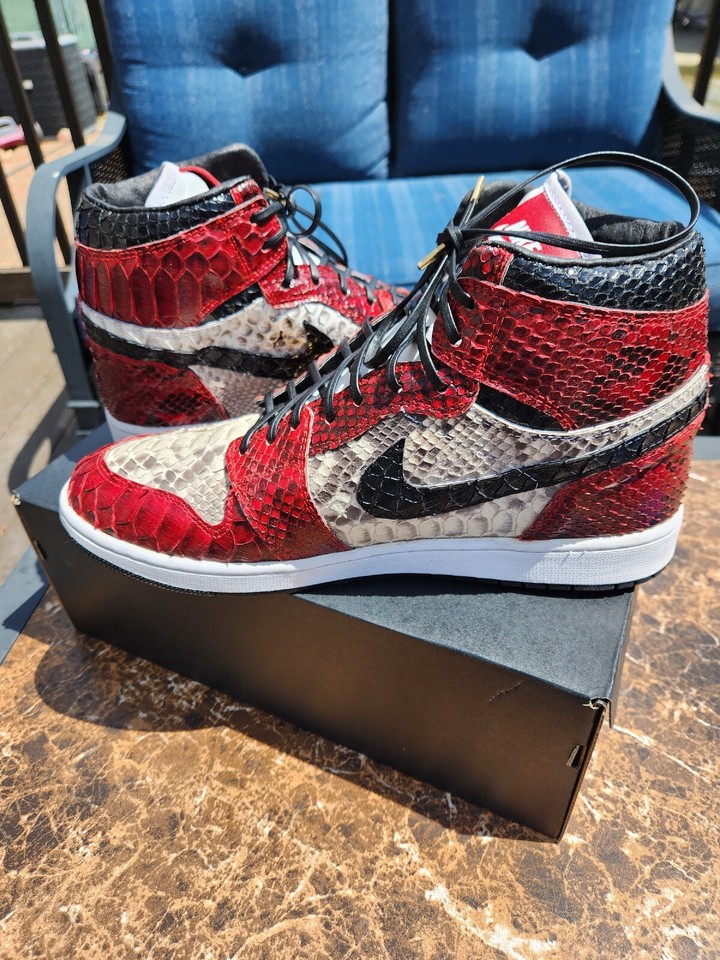 Air Jordan 1 Authentic Custom Python Skin 13 Us | eBay