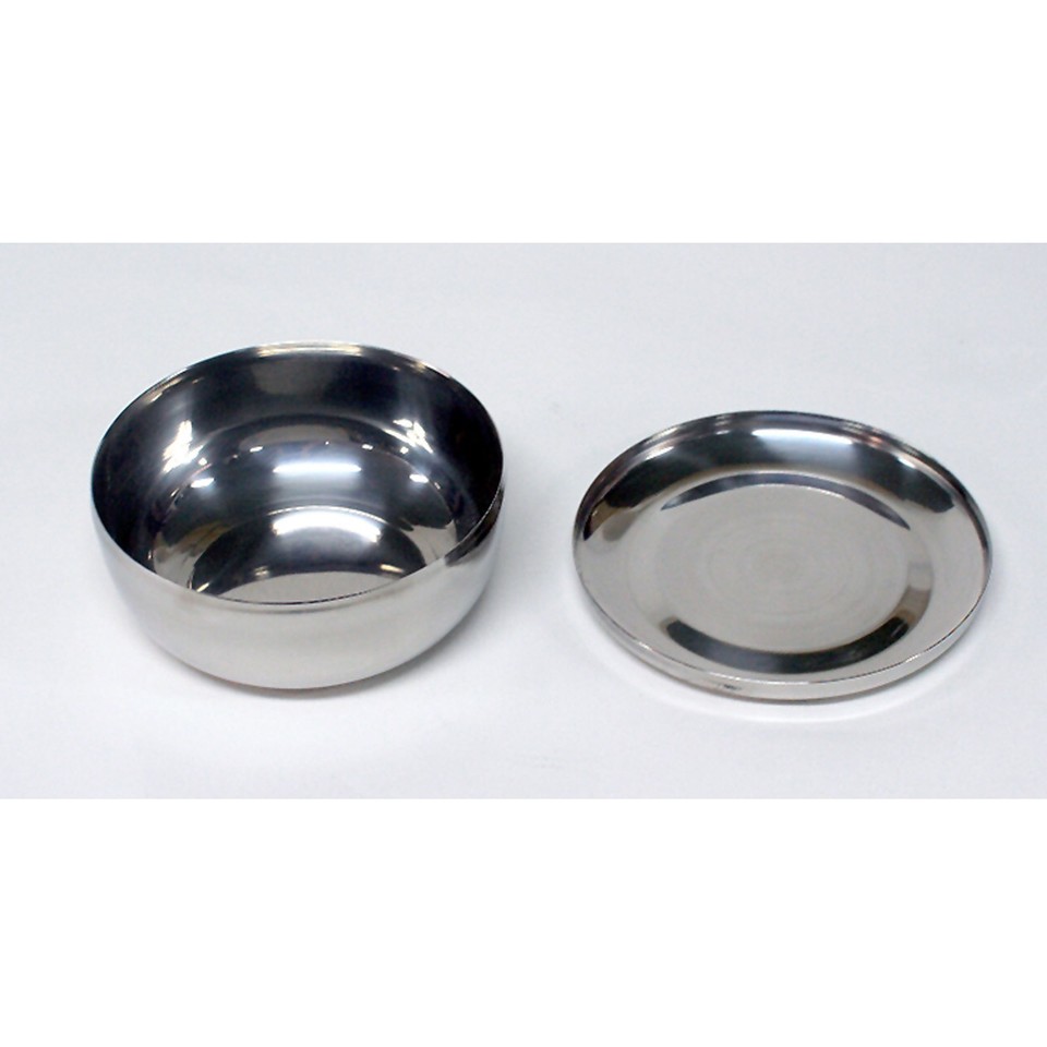 Korean Stainless Steel Rice Bowl with Lid Rice Dish Sanitary ...