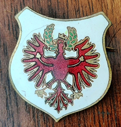 Insigne Blason Tyrol Tirol Autriche Allemagne émail Badge 1930 ORIGINAL ...