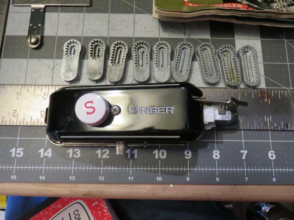 Singer Buttonholer / Monogrammer Sewing Attachment in Box Embroidery | eBay