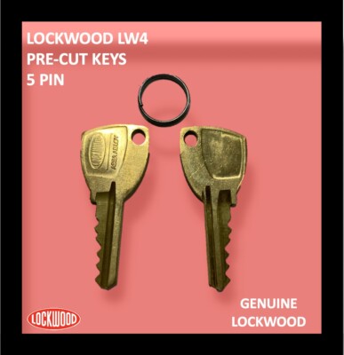 Lockwood Pre-cut keys, Genuine Lockwood LW4, 2 x keys, Lock sport , 5 ...