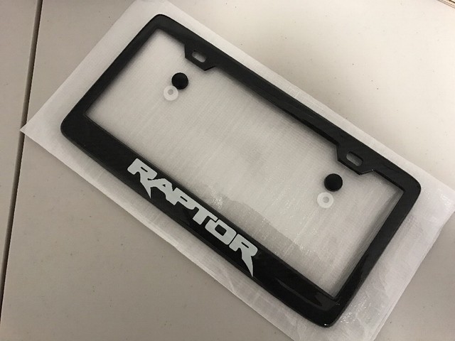 Real Carbon Fiber Ford F150 F-150 SVT Raptor License Plate Frame White ...