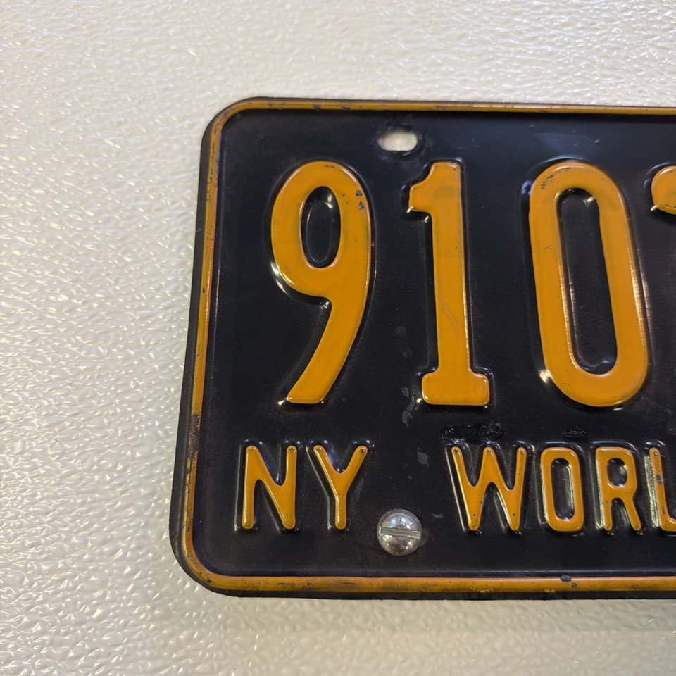 1964 New York World’s Fair License Plate With Registration Sticker ...