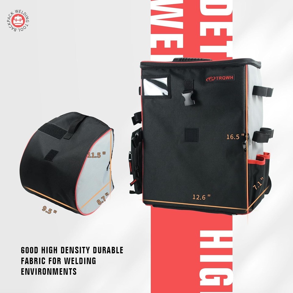 Welding Backpack for Men Waterproof Reinforced Bottom Large Capacity ...