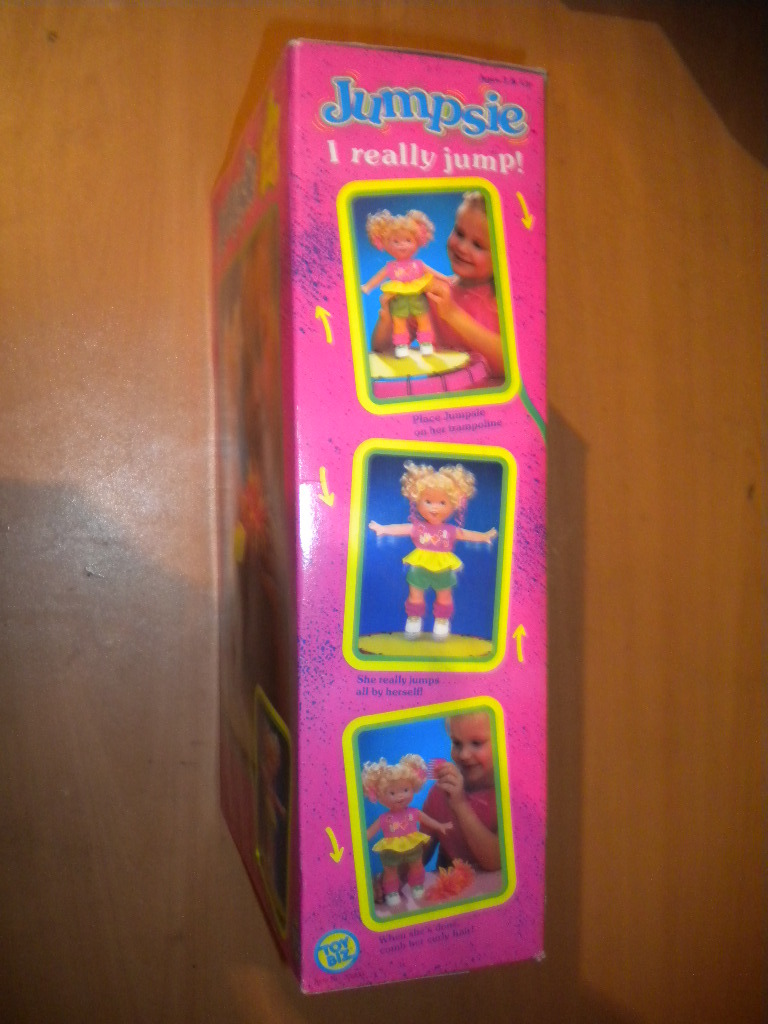 1994 VINTAGE JUMPSIE DOLL TOY BIZ JUMPING TRAMPOLINE REALLY JUMPS MIB ...