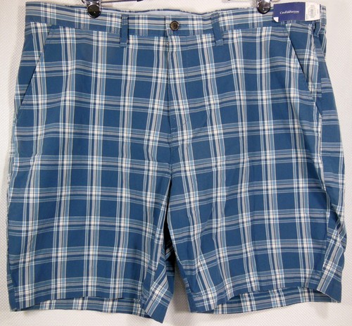💖Croft&Barrow® Plaid Easy Care Comfort Waist Pleated Big&Tall Shorts Sz ...