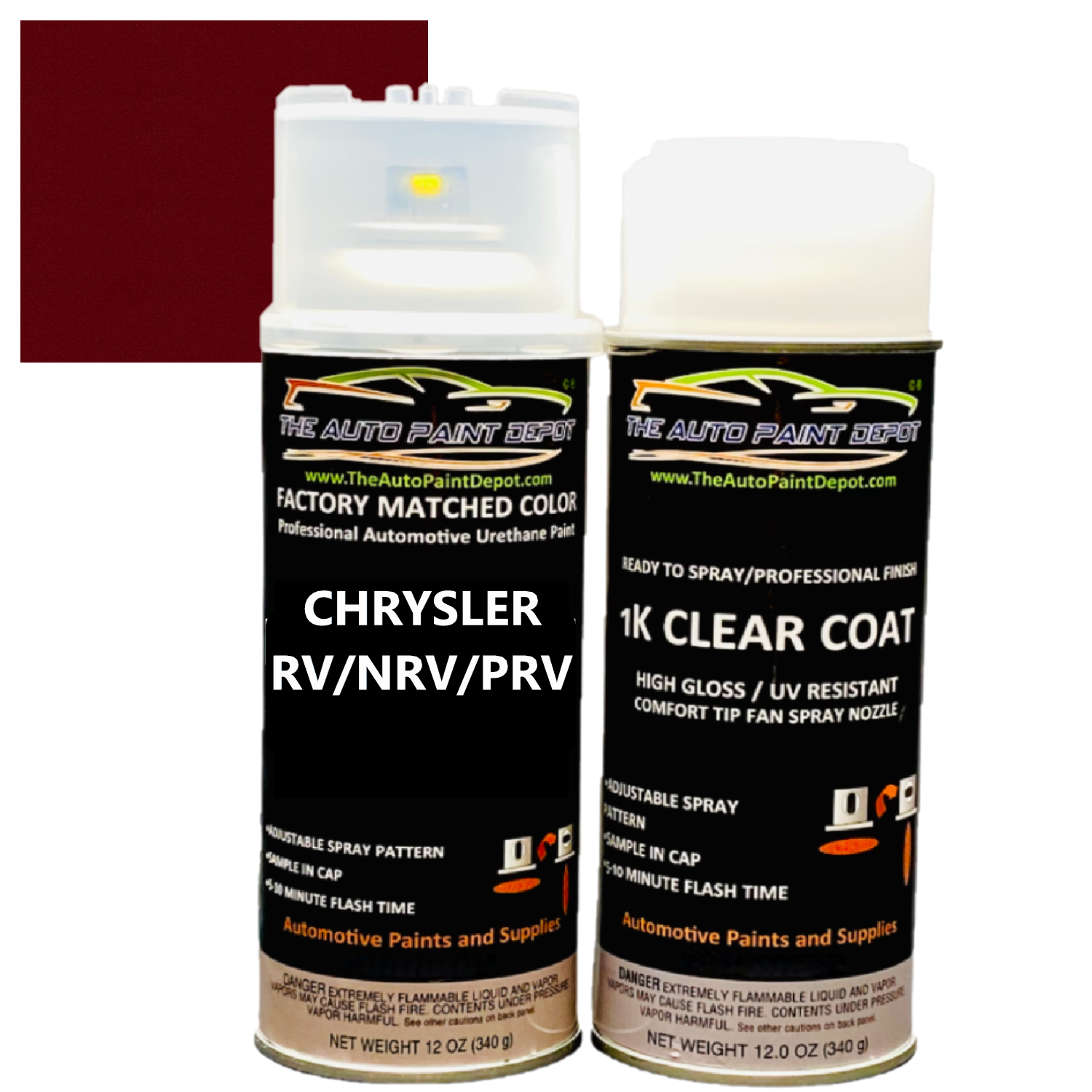 TAPD Touch up Paint for CHRYS/DODGE, RV/PRV/NRV, Dk. Garnet Red, All ...