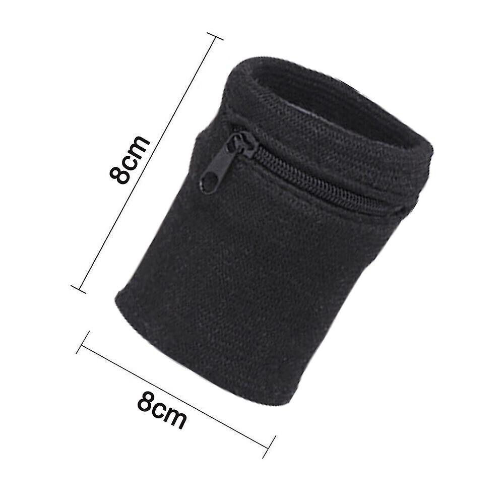 2pcs Wrist Wallet Zip Pouch Running Wristband Wrist Purse Bag Arm Band ...