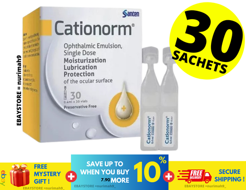 Cationorm Ophthalmic Emulsion 30's X 0.4ml Vial Eye Drops | eBay