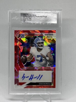 2022 Pro Set Metal Sam Howell Autographed Crystal Red 1/1 | eBay