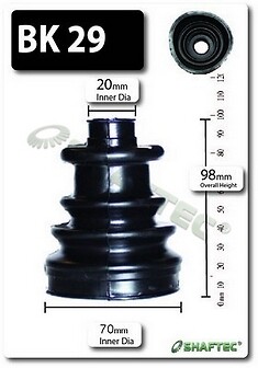 Shaftec Front Inner CV Boot for Ford Escort 1.1 February 1986 to ...