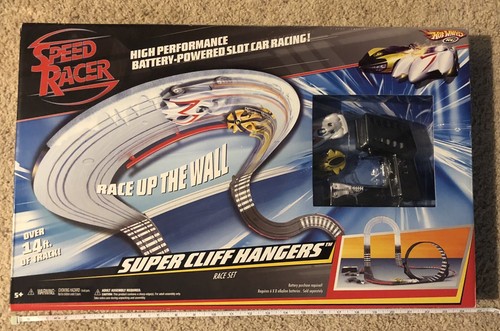 Speed Racer Super Cliff Hangers Race Set - Battery-Powered Slot Car ...