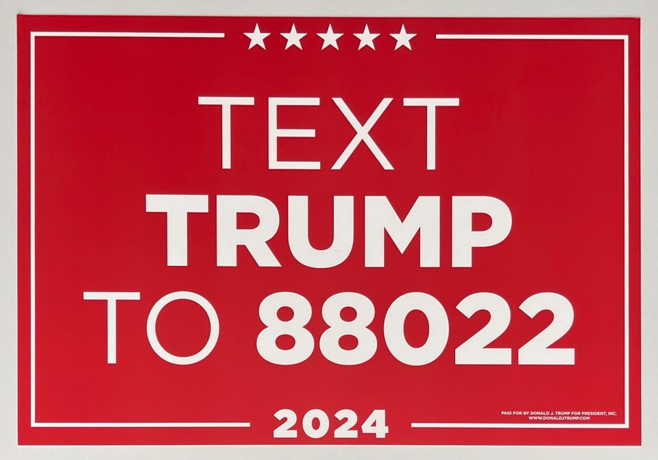 Donald Trump Signed 2024 Make America Great Again MAGA Campaign Sign ...