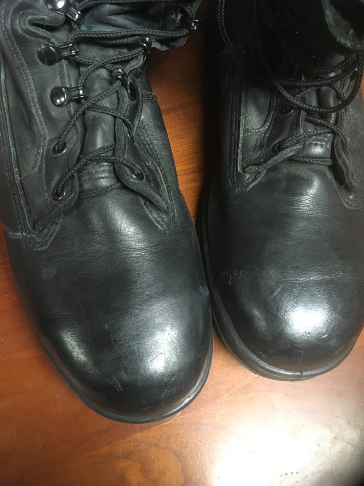 Belleville 360ST Boots Men's Size 12.5 Black Leather Steel Toe Made USA ...