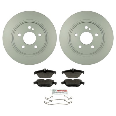 Bosch Rear Solid Disc Brake Rotors And Ceramic Brake Pads Kit for W204 ...