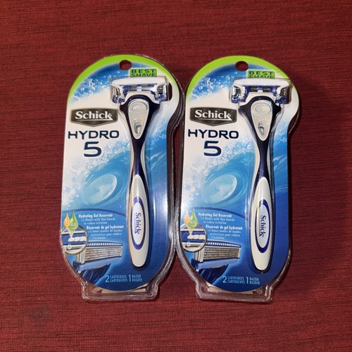 Schick Hydro 5 Razor with 1 Refill Cartridge. Brand New. 2 Razors for ...