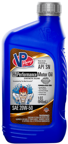 VP Racing 2975 Hi Performance SAE 20W50 Synthetic Blend Engine Oil - 1 ...