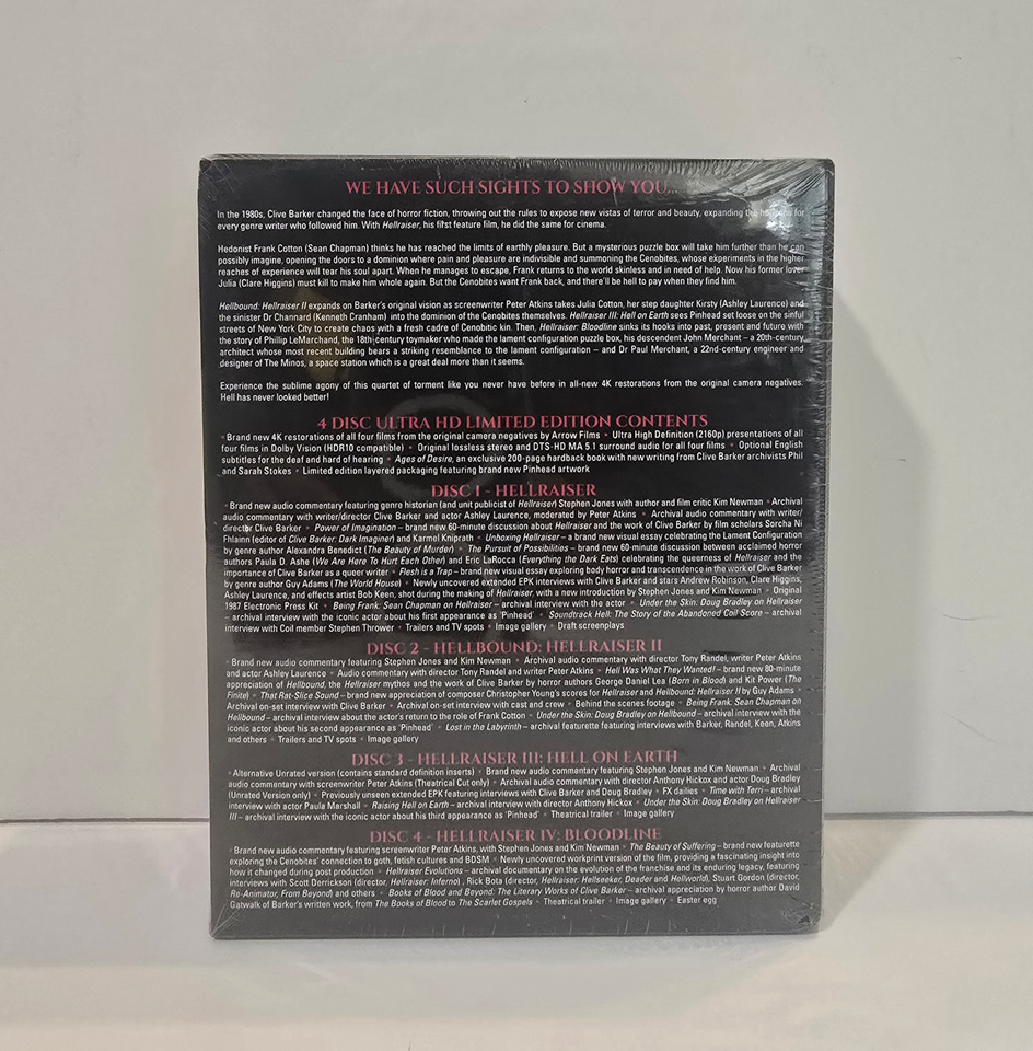 Hellraiser: Quartet of Torment (4K UHD + Blu-ray) UK Arrow Ltd. Ed. OOP ...