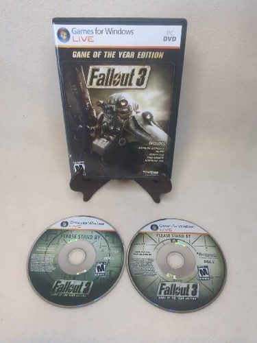 Fallout 3 Game of the Year Edition Windows PC 2009 2 Disc Bethesda ...