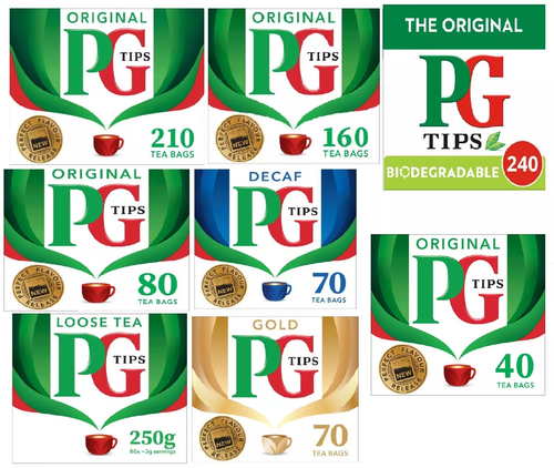 PG Tips Teabags Tea bags original gold tea decaf to choose | eBay