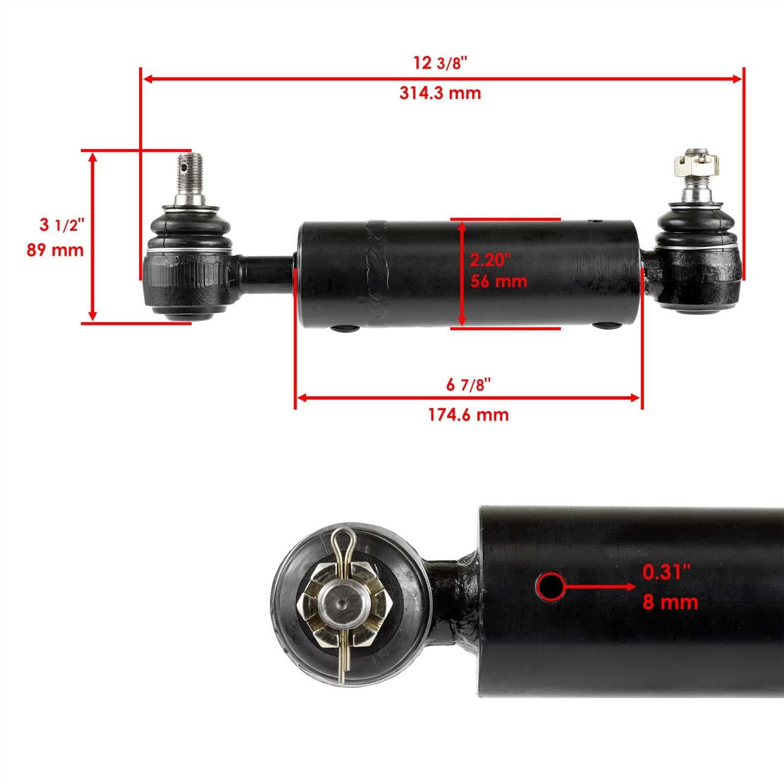 Power Steering Cylinder fits John Deere AM147174 AM118796 | eBay