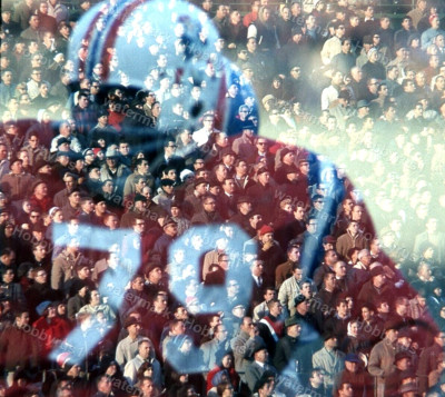 Artistic Double Exposure Patriots NFL FB Fans 1960s Original 35mm Photo ...