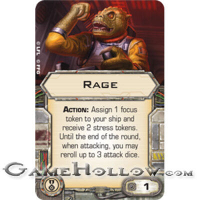 Star Wars Miniatures X-Wing Upgrade Card RAGE Elite Talent | eBay