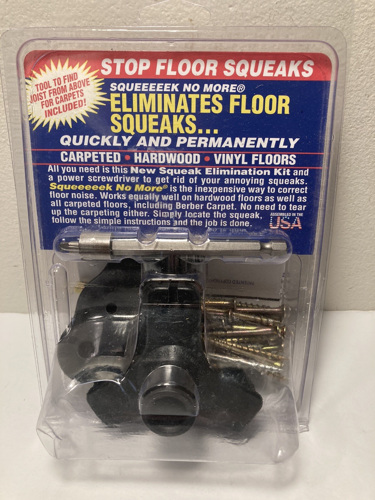 SQUEEEEEK NO MORE Screw Stops Repairs & Eliminates Floor Squeaks | eBay
