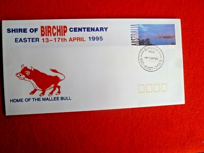 BIRCHIP VIC CENTENARY MALLEE BULL AUSTRALIA POST SOUVENIR COVER PAID ...