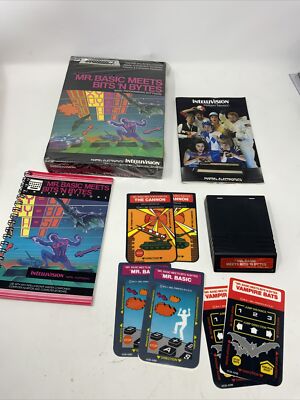 Vintage Boxed Intellivision Game Mr. Basic Meets Bits N Bytes Tested ...