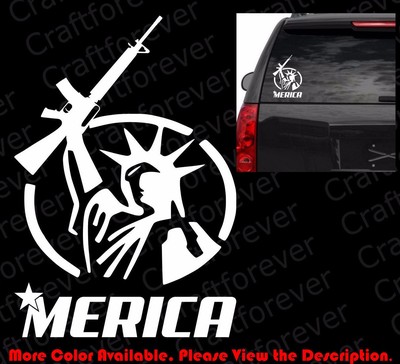 'MERICA AMERICA Vinyl Window Liberty Sticker Car Truck Decal FA033 | eBay