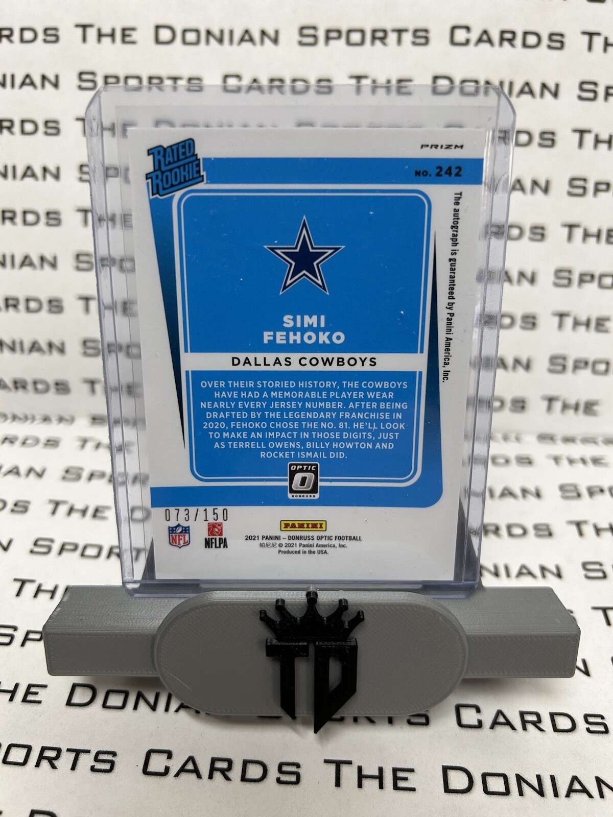 2021 Panini Clearly Donruss Rated Rookie Auto /150 Simi Fehoko #92 ...