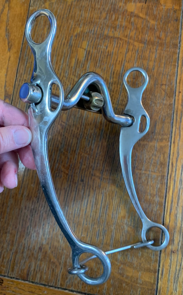 High Quality Long Shank Western Horse Curb Bit, Copper Hood Port Roller ...