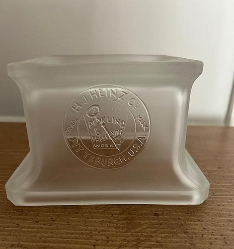 Vintage HJ HEINZ Co Pickle Glass Advertising Display Base | eBay